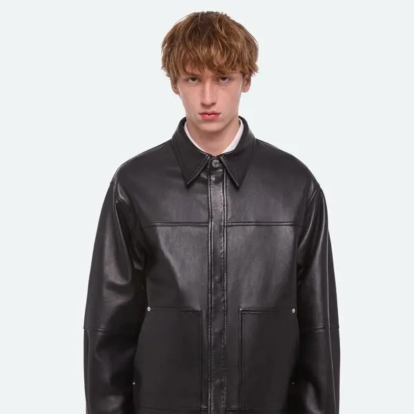 Helmut Lang Bonded Leather Trucker Jacket