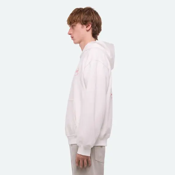Helmut Lang Hooded Sweatshirt With Graphic - Optic White