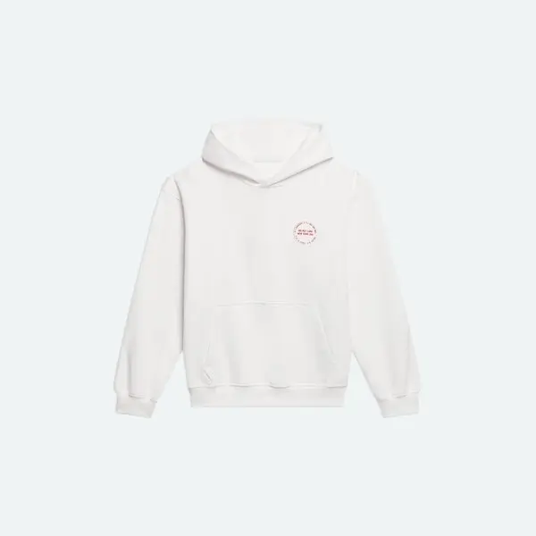Helmut Lang Hooded Sweatshirt With Graphic - Optic White