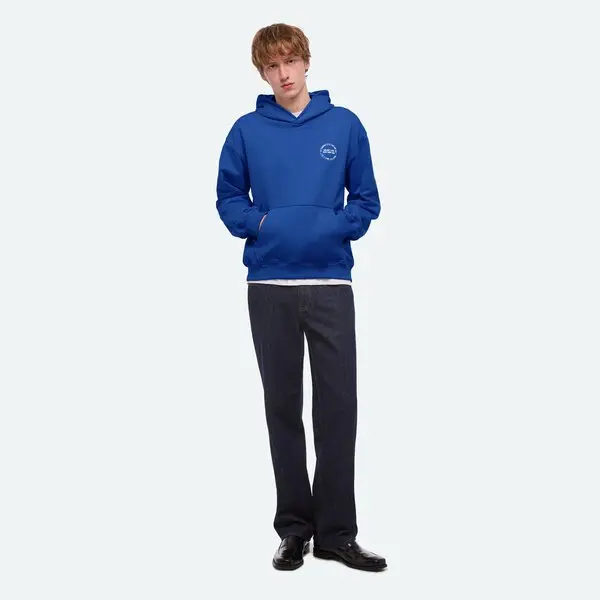 Helmut Lang Hooded Sweatshirt With Graphic - Royal Blue