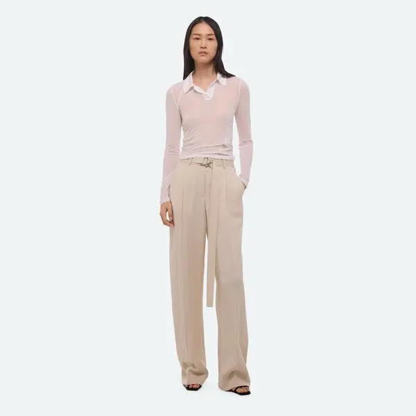Helmut Lang Twisted Long-sleeve Polo - White