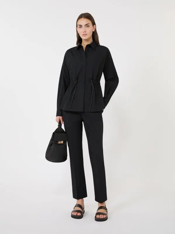 Max Mara Cotton Poplin Shirt - Black