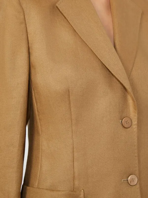 Max Mara Linen Twill Blazer - Sand