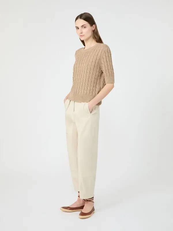 Max Mara Cotton Bull Denim Cargo Trousers
