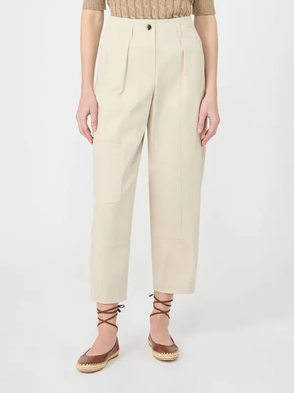 Max Mara Cotton Bull Denim Cargo Trousers