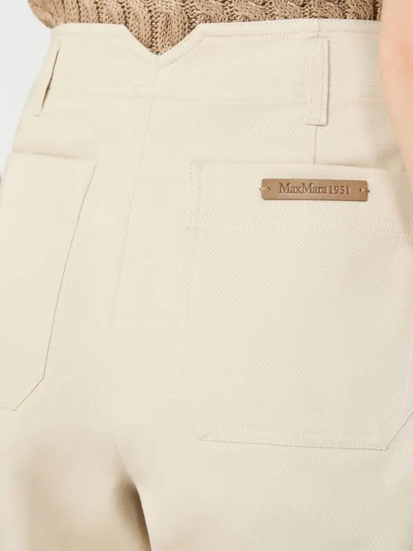 Max Mara Cotton Bull Denim Cargo Trousers