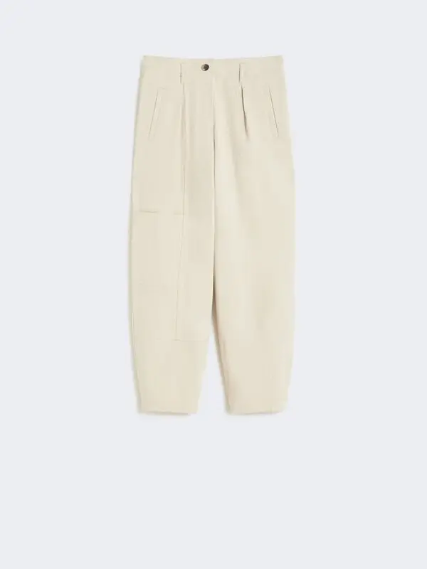 Max Mara Cotton Bull Denim Cargo Trousers