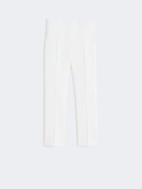 Max Mara Slim-fit Cotton Satin Trousers - Silk