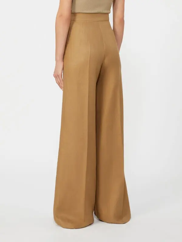 Max Mara Wide-fit Linen Trousers - Sand