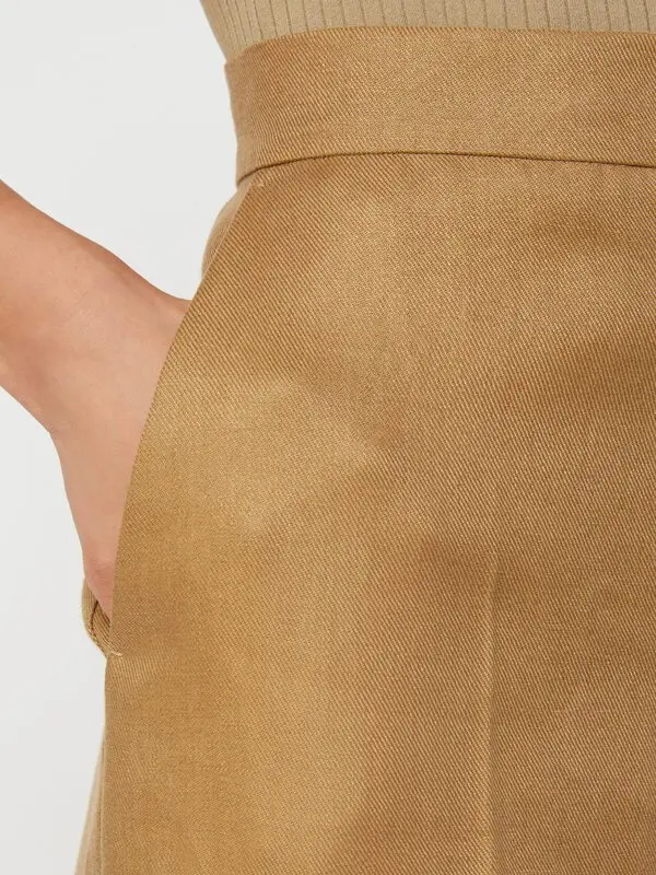 Max Mara Wide-fit Linen Trousers - Sand