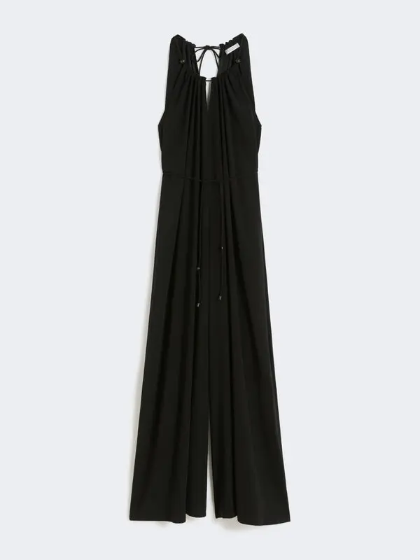 Max Mara Flowing Envers Satin Jumpsuit - Black