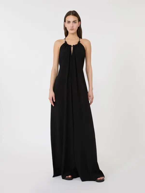 Max Mara Flowing Envers Satin Jumpsuit - Black