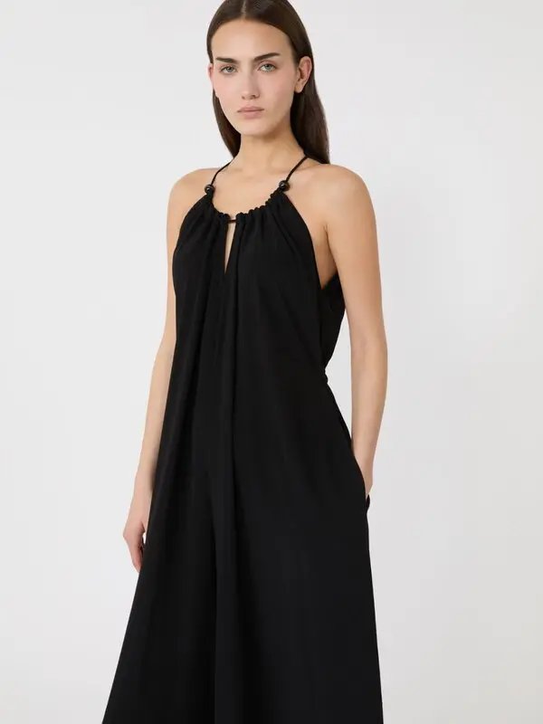 Max Mara Flowing Envers Satin Jumpsuit - Black