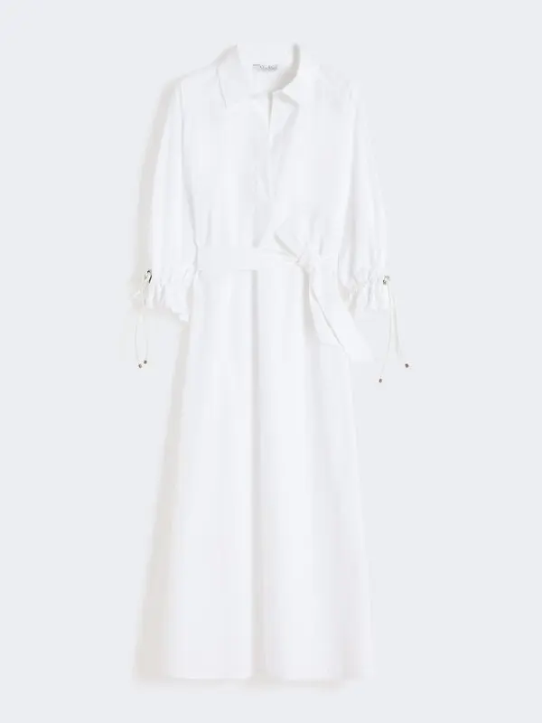 Max Mara Oversized Cotton Poplin Maxi Dress - Optical White
