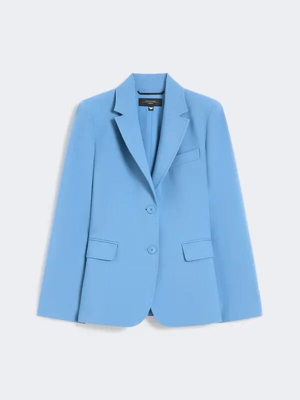 Max Mara Viscose-blend Canvas Blazer - Light Blue