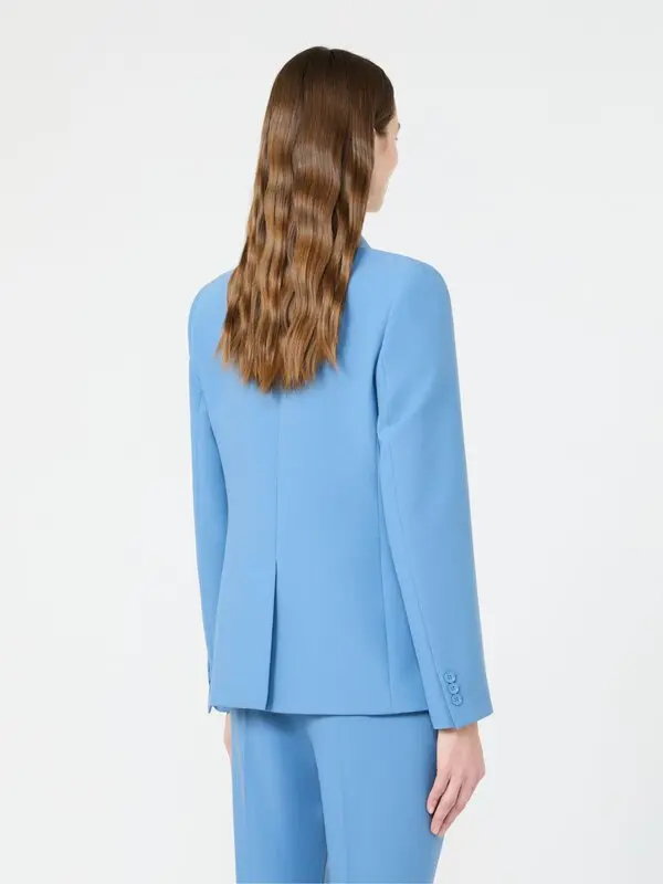 Max Mara Viscose-blend Canvas Blazer - Light Blue