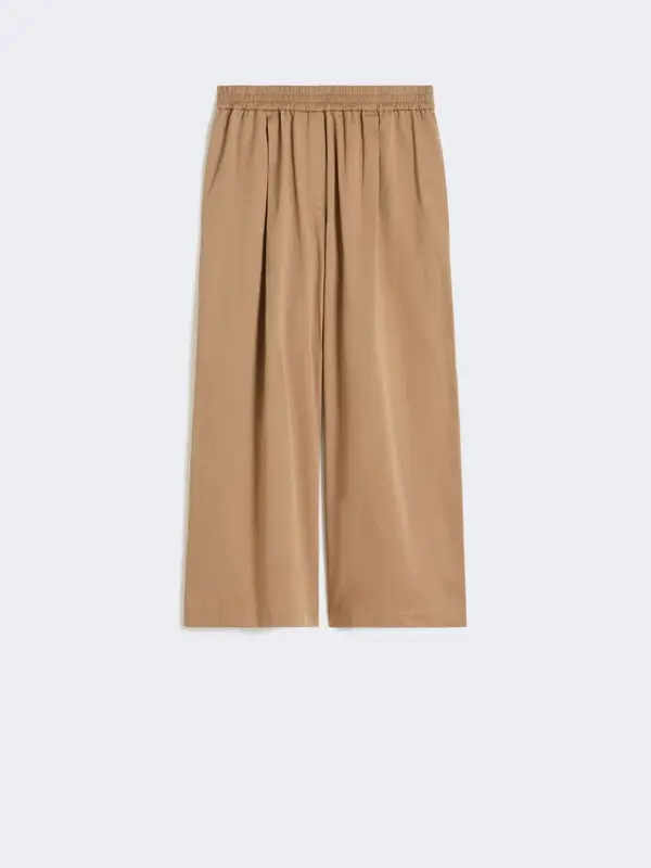 Max Mara Cotton Rasetto Trousers - Earth