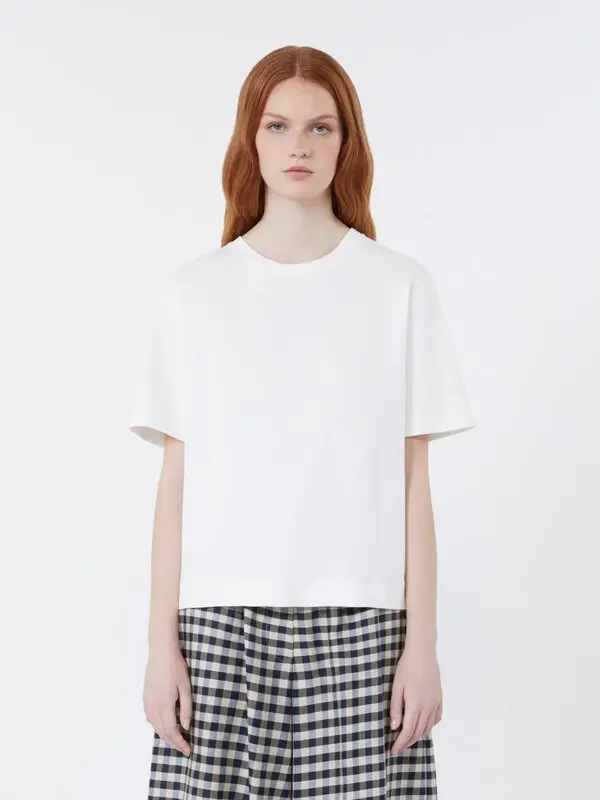 Max Mara Cotton Jersey Boxy T-shirt - White