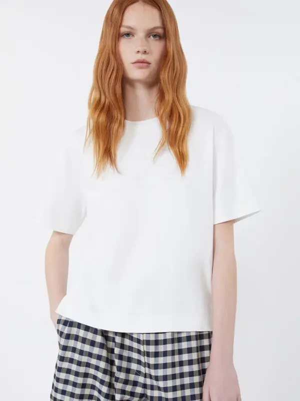 Max Mara Cotton Jersey Boxy T-shirt - White