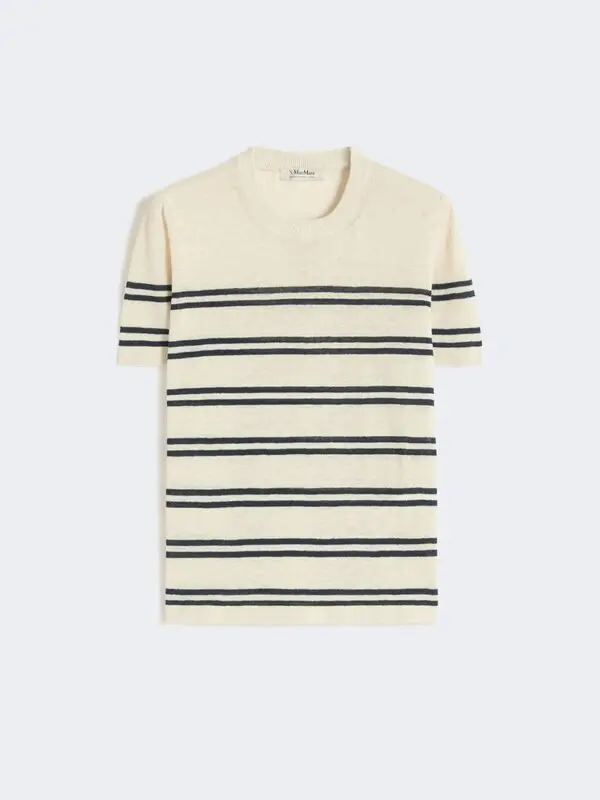 Max Mara Pure Linen Yarn Sweater - White