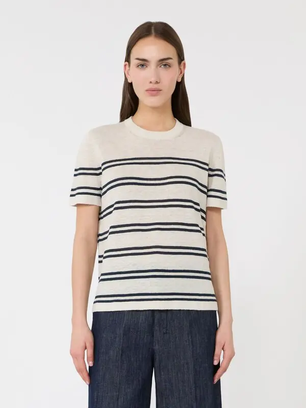Max Mara Linen Crew Neck Sweater