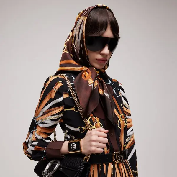 Gucci Hard-wear" Printed Silk Carr