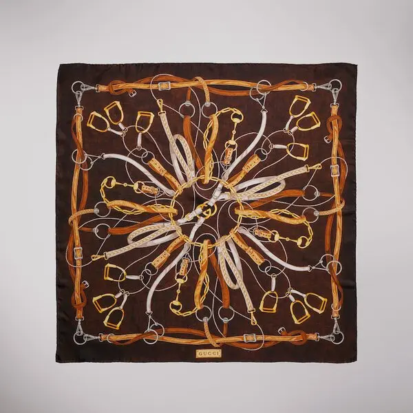 Gucci Hard-wear" Printed Silk Carr