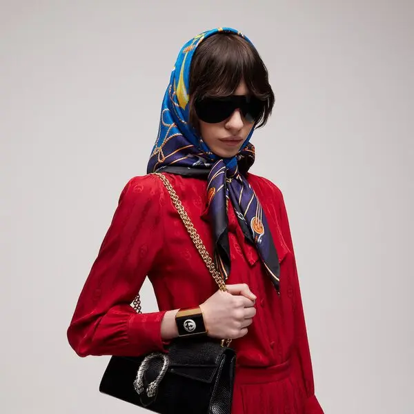 Gucci Lungomare" Printed Silk Carr