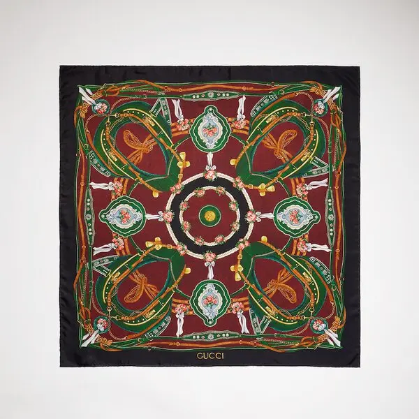 Gucci Salon Privé" Printed Silk Carr
