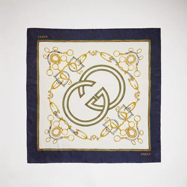 Gucci Printed Silk Carr