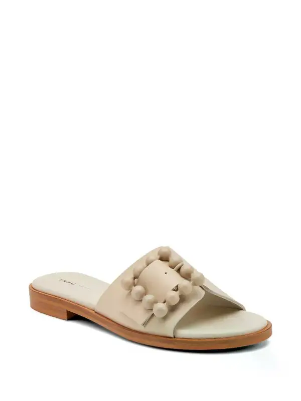 FRAU Beaded Buckle Leather Sandals