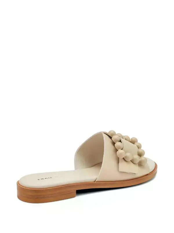 FRAU Beaded Buckle Leather Sandals