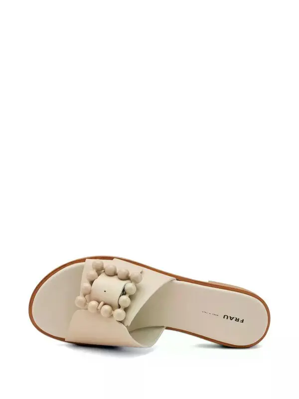 FRAU Beaded Buckle Leather Sandals
