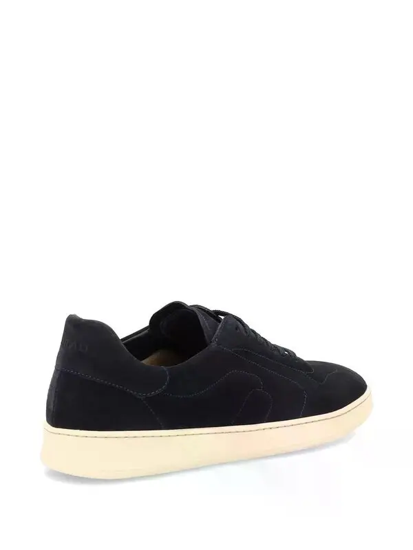 FRAU Top-stitching Suede Sneakers - Blue