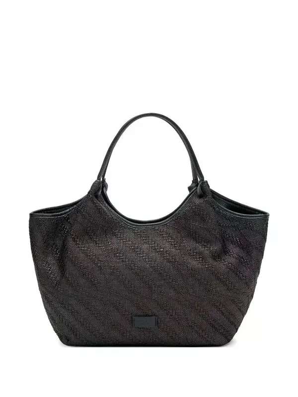 FRAU Herringbone-effect Tote Bag