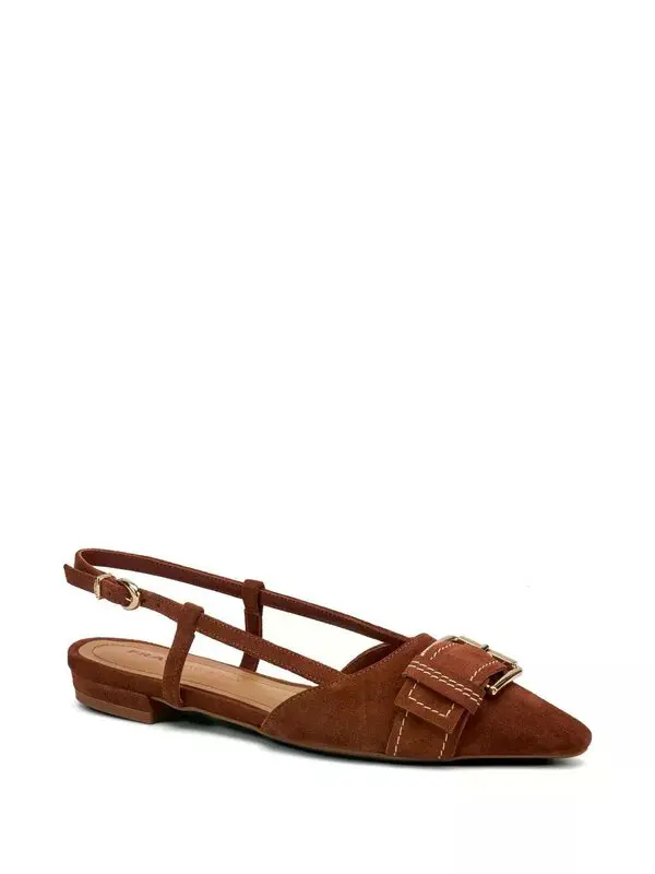 FRAU Buckle-detail Suede Pumps - Brown