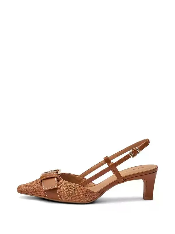 FRAU Slingback Buckle Pumps - Brown