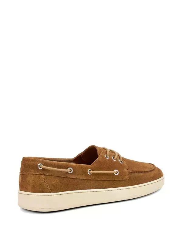 FRAU Suede Boat Shoes - Brown