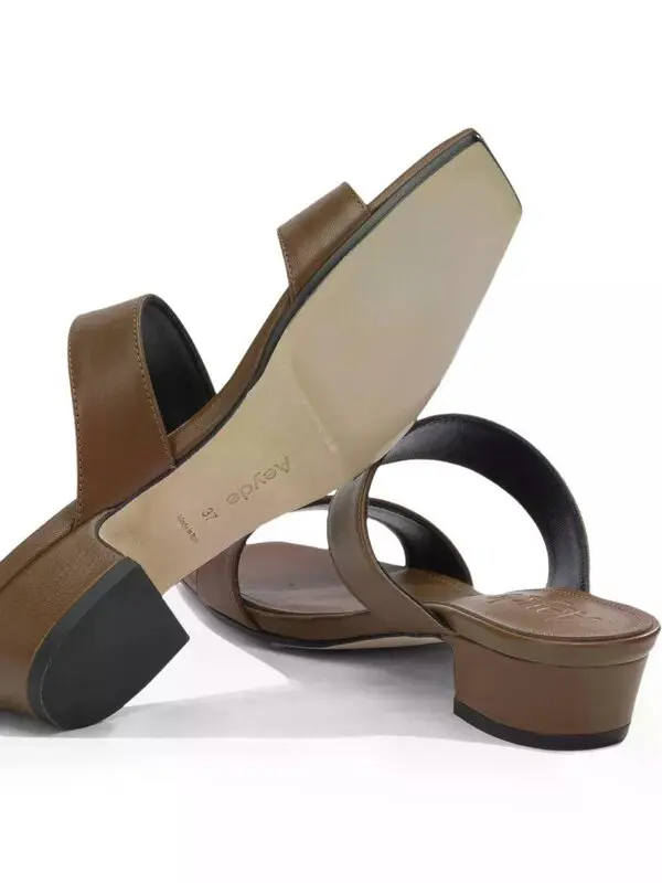 AeydĒ Kemi Square-toe Sandals - Brown