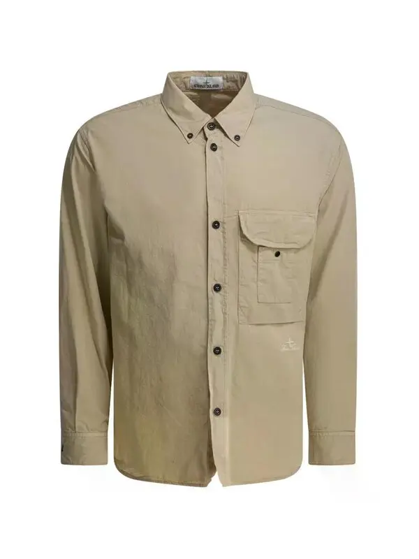 Stone Island Logo-embroidered Shirt