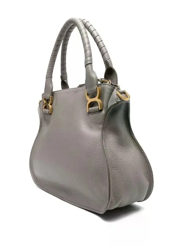 Chloé Marcie Leather Tote Bag - Grey