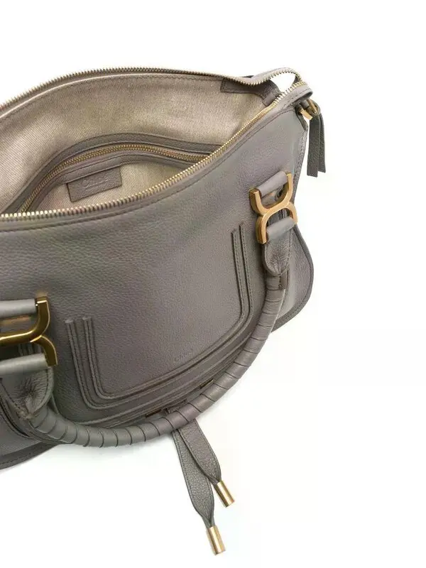 Chloé Marcie Leather Tote Bag - Grey