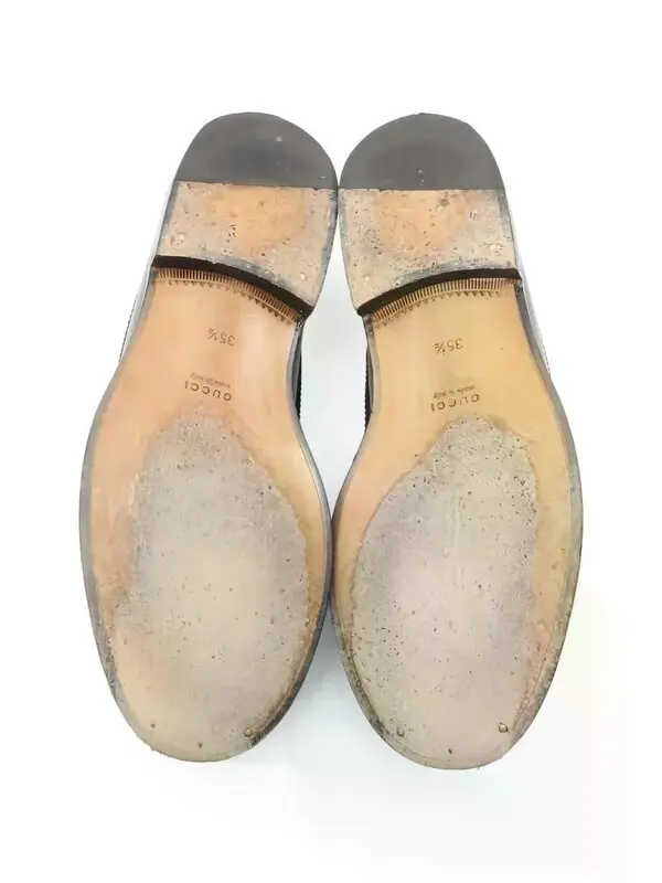 Gucci 2010s Interlocking G Leather Loafers