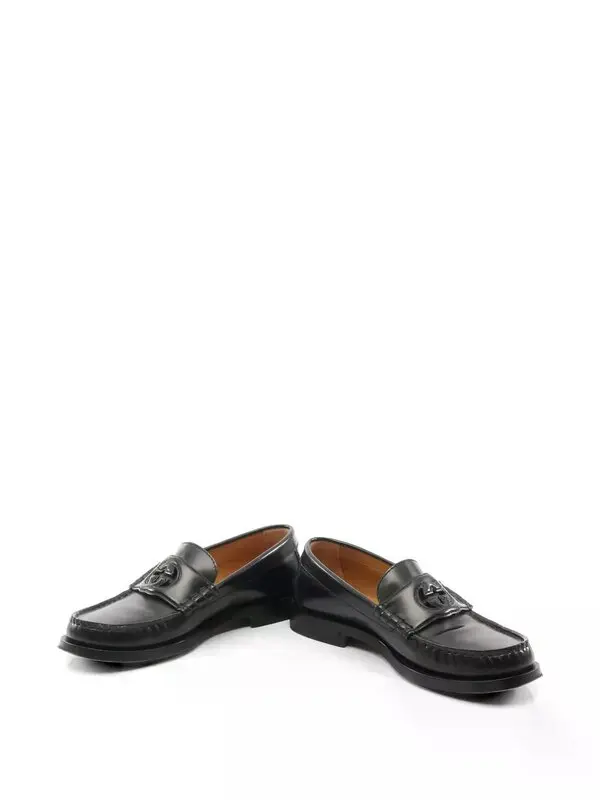 Gucci 2010s Interlocking G Leather Loafers
