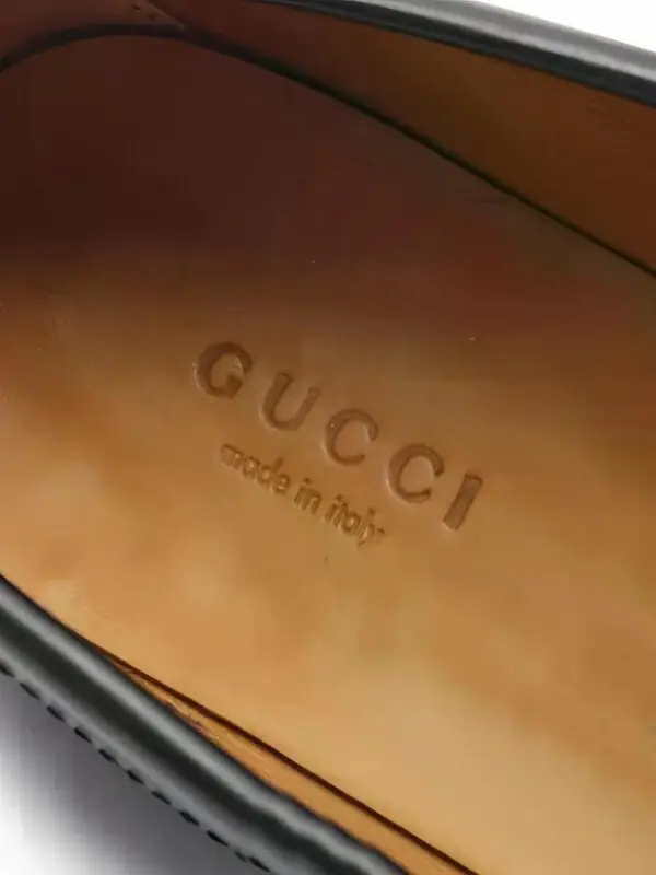 Gucci 2010s Interlocking G Leather Loafers