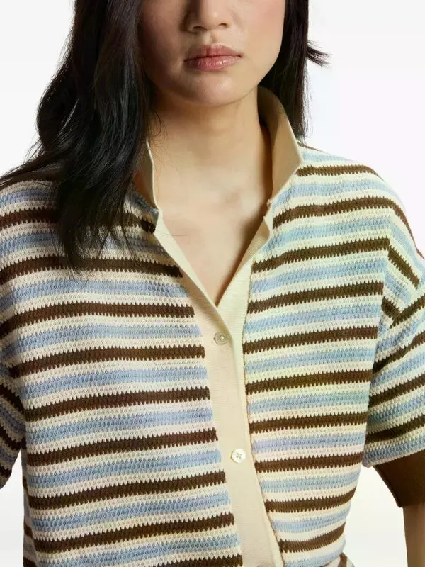 Woolrich Crochet Striped Shirt - Neutrals