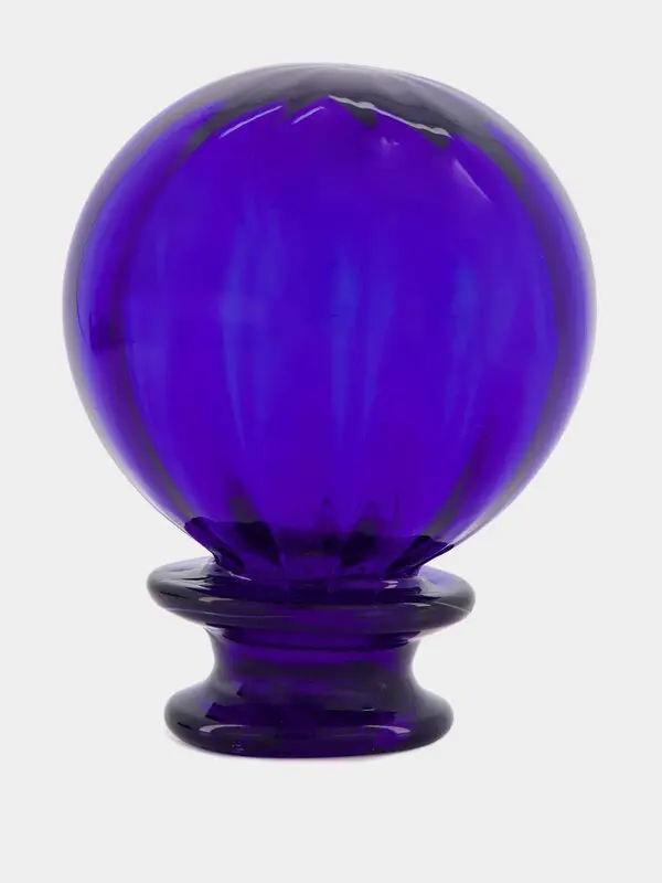 GORDIOLA Hand-blown Knob Sculpture - Blue