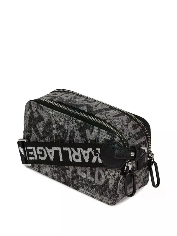 Karl Lagerfeld Logo-print Denim Camera Bag