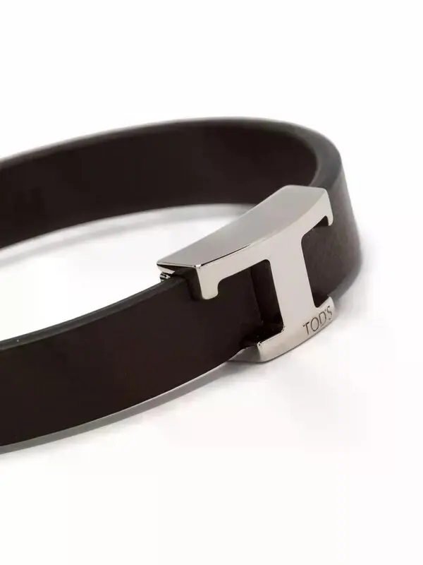 TOD'S Logo-plaque Leather Bracelet