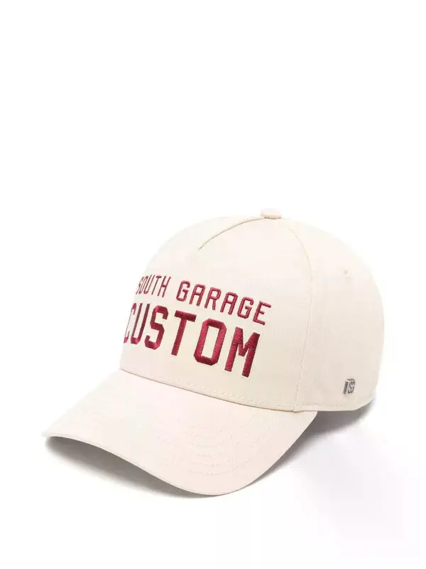 SOUTH GARAGE Logo-embroidered Baseball Cap - Neutrals